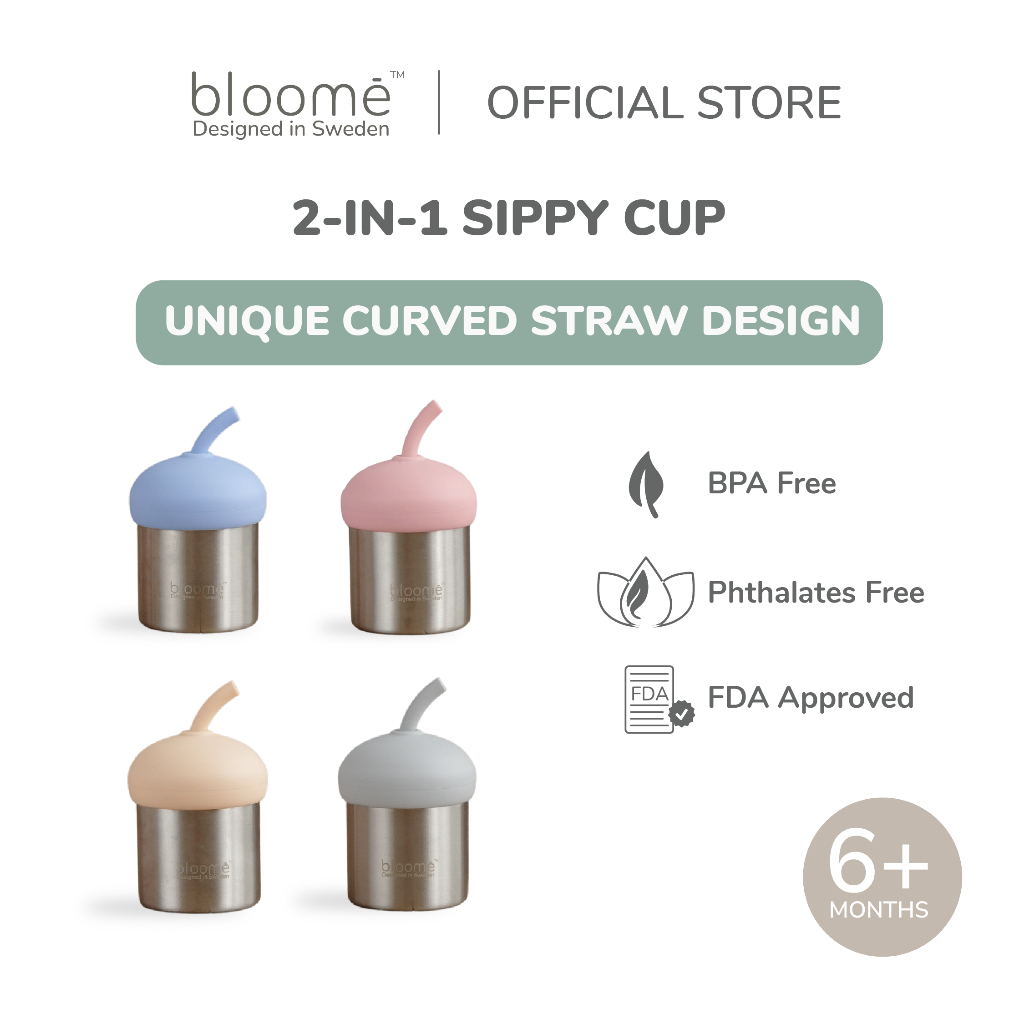 Jual BLOOME – Stainless Steel Sippy Cup For Baby Toddler And Kids ...