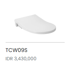 Jual TOTO CLOSET KLOSET DUDUK PUTIH Washlet & Eco Washer TCW09S ...