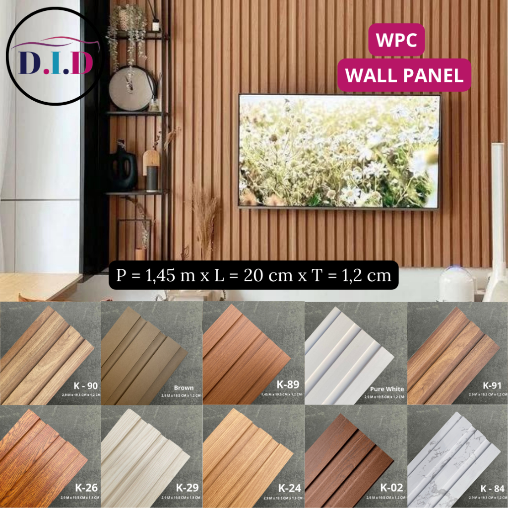 Jual Crown Star - WPC Wall Panel 3D Model Kotak Lebar 145 cm x 20 cm x ...
