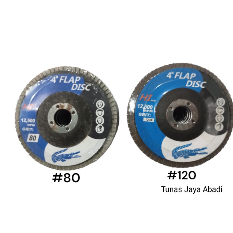 Jual Amplas Susun ( Flap Disc) 4" / Grit 80,120 / HITEC | Shopee Indonesia
