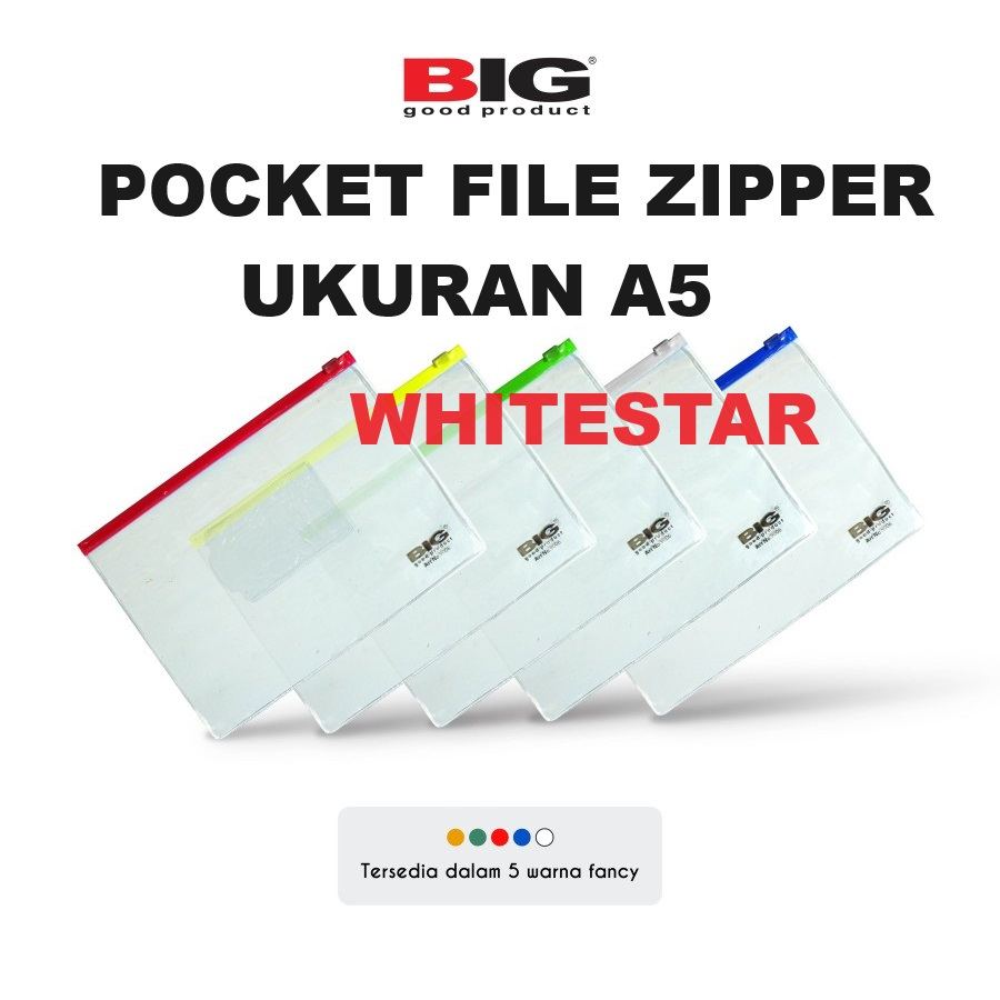 Jual map pocket file / document pouch zipper ukuran A5 + name tag big ...
