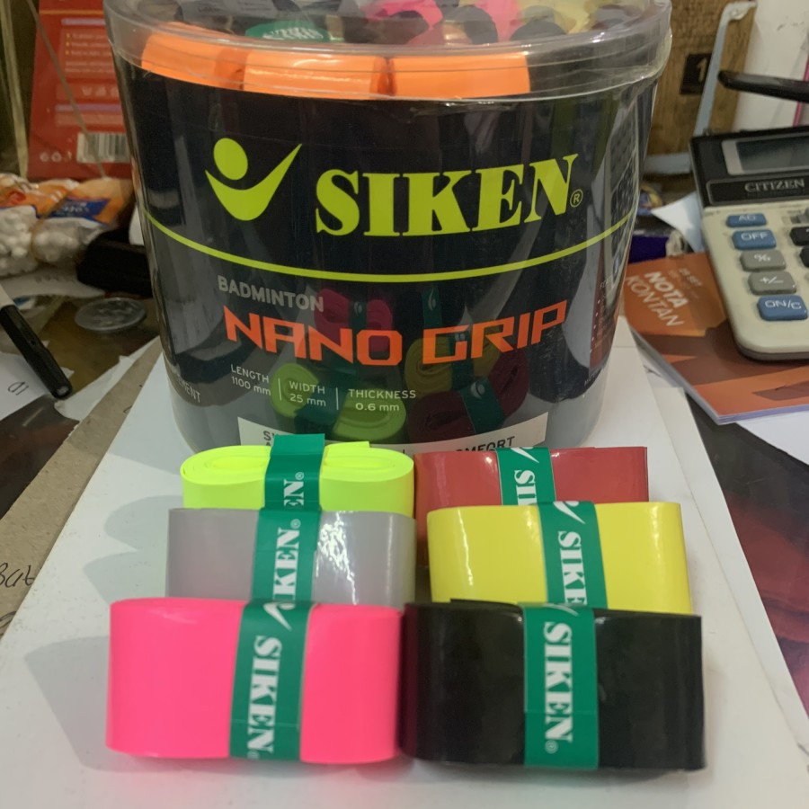 Jual Grip Karet badminton tenis tipis Siken Nano grip bagus original ...