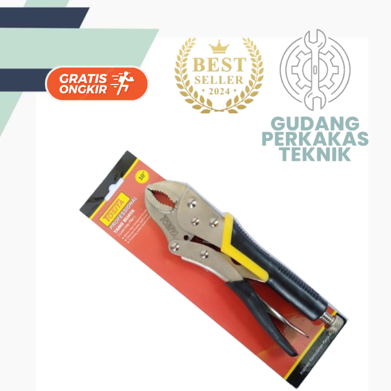 Jual Tang Jepit Buaya 10" Inch - Locking plier curve - Vise Grip TOSITA ...