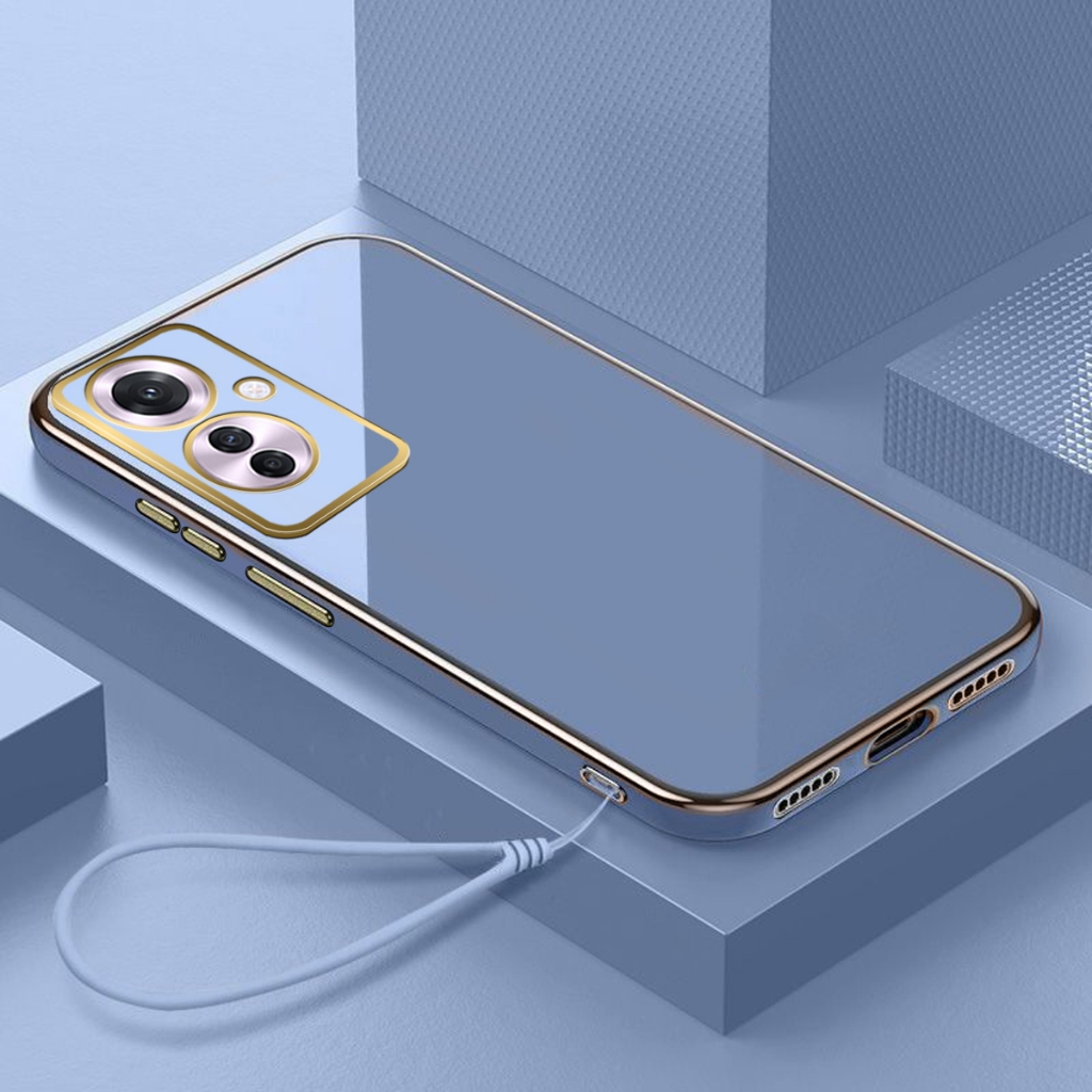 Jual Case Oppo Reno 11F 5G Casing Ultra Slim Luxury Square Plating ...