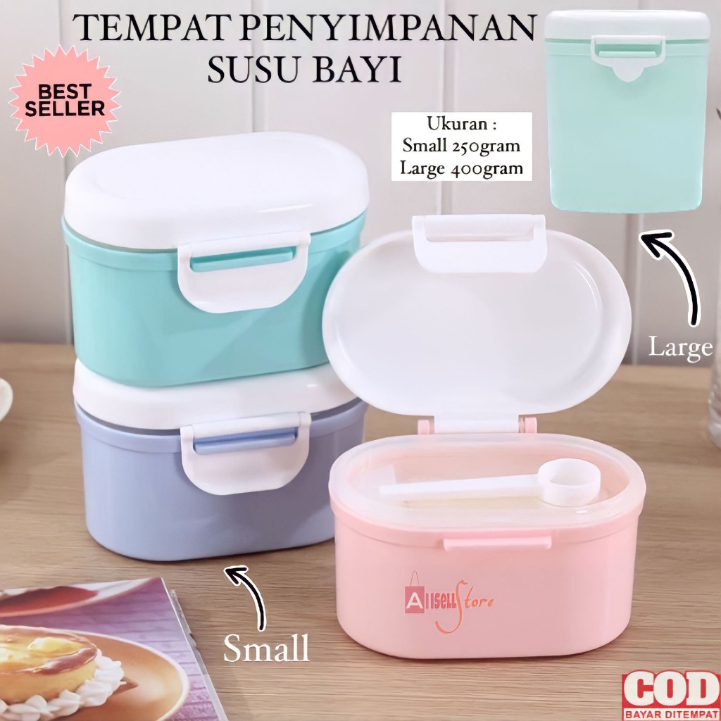 Jual (BISA COD) PROMO Tempat Kotak Wadah Penyimpanan Bubuk Portabel ...