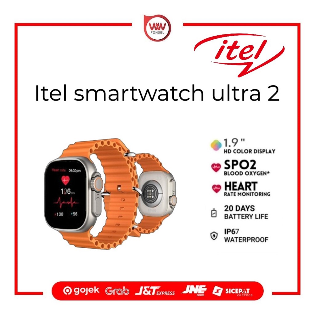 Jual Itel SmartWatch Ultra 2 Large Display Smart Call | Shopee Indonesia
