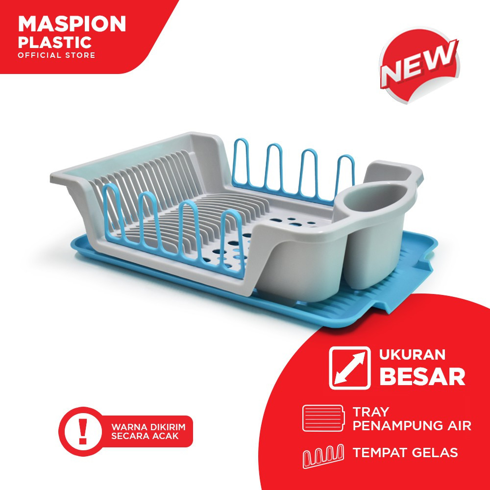 Jual MASPION Rak Pengering Piring Plastik Steady Dish Drainer Ukuran ...