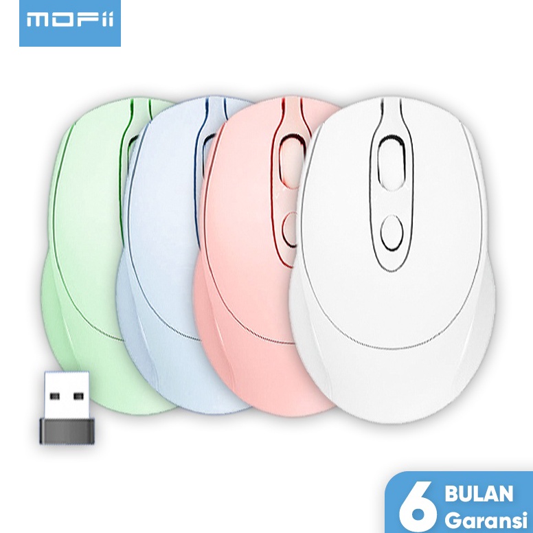 Jual Rekomendasi MOFii Mouse Wireless Mute Button Macaron Colors ...