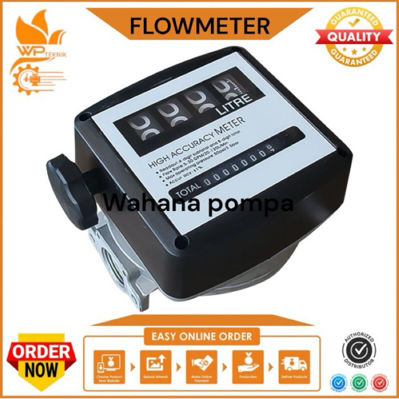 Jual flowmeter solar 4 digit 1 inch Flow meter solar 1" 4 digit ...