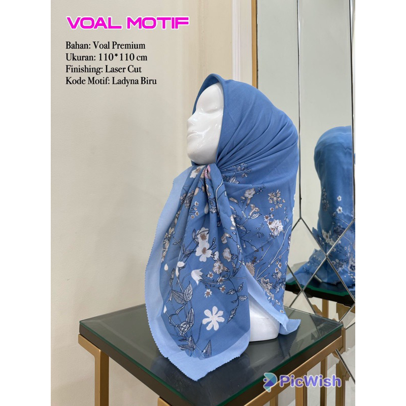 Jual BIRU KATALOG | Voal motif Jilbab motif Blue series/ Denim / Biru ...