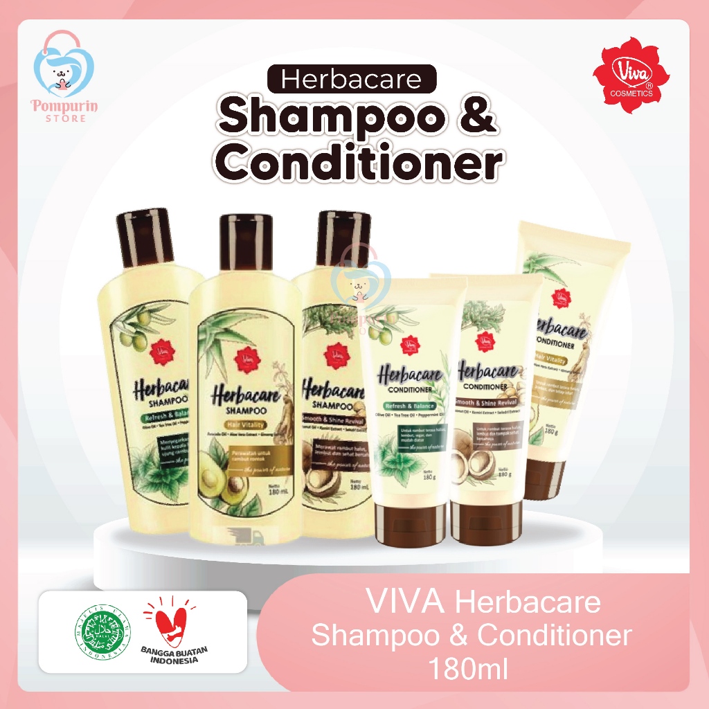 Jual VIVA Herbacare Shampoo & Conditioner - Hair Vitality / Refresh ...