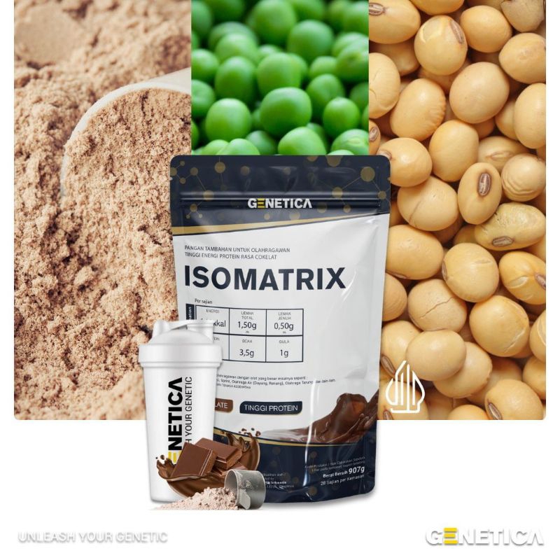 Jual Genetica Isomatrix Protein Isolate Matrix 2lbs 2 lb 900gr Halal ...