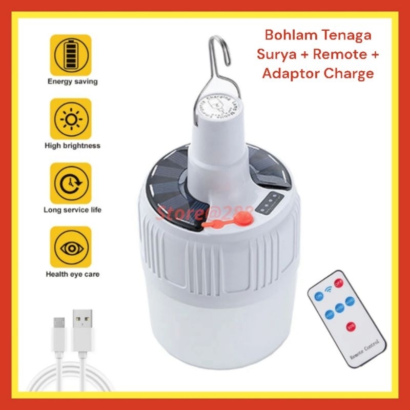 Jual Lampu Camping Solar Cell Tenaga Surya Matahari Charge Bohlam Led Outdoor Darurat Serbaguna ...