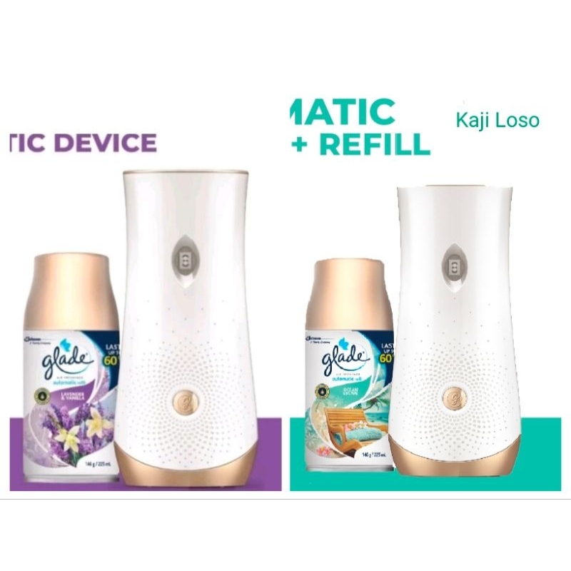 Jual Glade Matic Device+Refill-Ocean Escape&Lavender 146gr/225ML Dengan ...