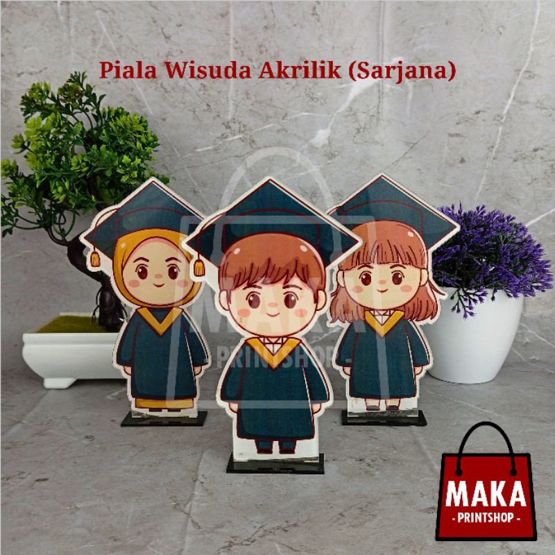 Jual Piala Wisuda Akrilik (Sarjana) Akrilik Saja - Piala Wisuda ...