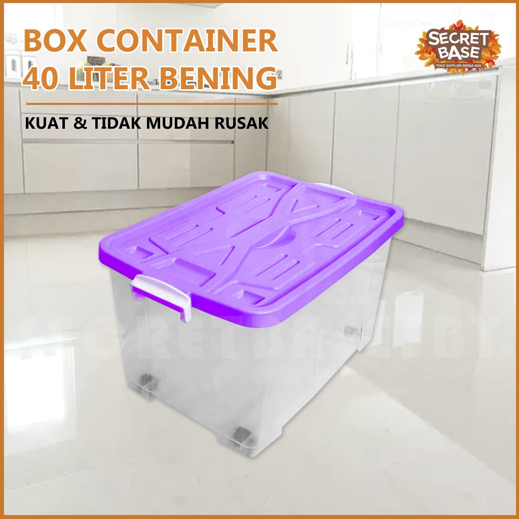 Jual BOX CONTAINER 40 LITER + RODA - Kontainer Box Plastik / Container ...