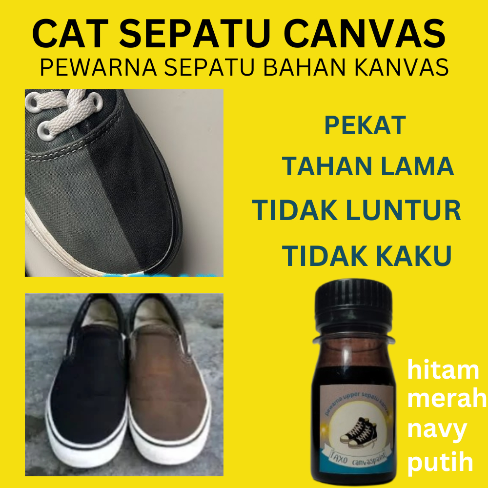 Jual Cat Sepatu Canvas Permanen Pewarna Repaint Sepatu Bahan Canvas ...