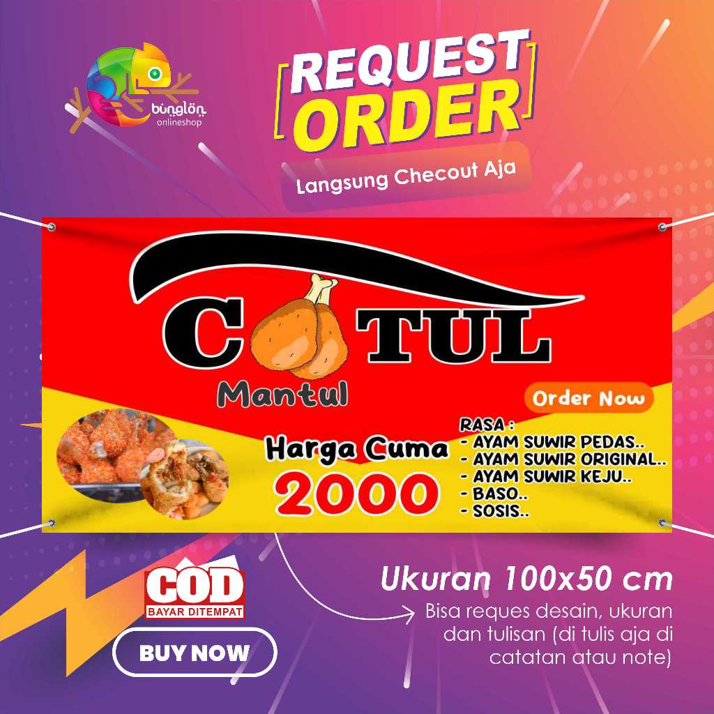 Jual Banner 100x50 Citul Aci Tulang Custom Desain | Shopee Indonesia
