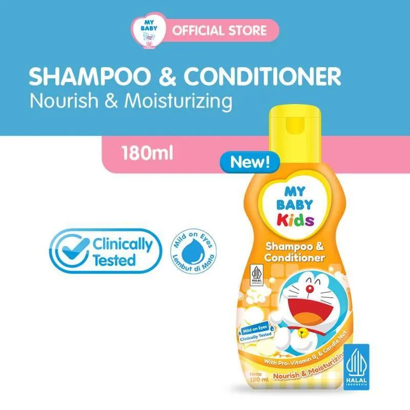 Jual MY BABY Kids Shampoo & Conditioner Doraemon 180 ml | Sampo ...
