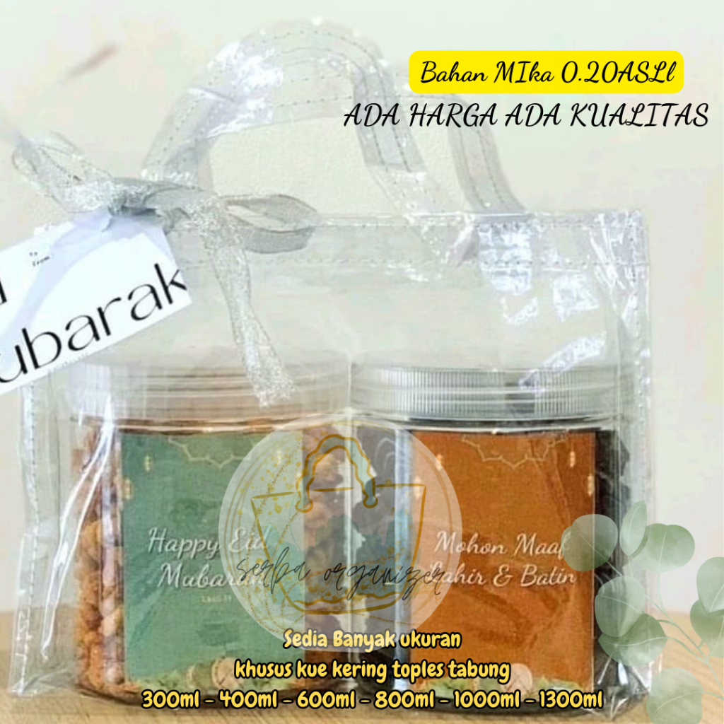 Jual tas mika polos 3 toples 600ml kue kering tas mika kue kering ... Jual tas mika polos 3 toples 600ml kue kering tas mika kue kering ...
