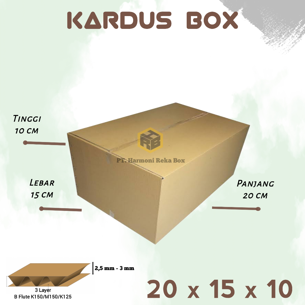 Jual Kardus/Box Packing Kecil Polos Luar Dalam Ukuran 20x15x10 cm ...