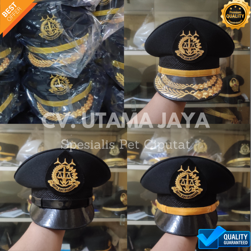Jual Topi Pet PDU PDU PDUK PDUB JAKSA KEJAKSAAN Hakim Pria GOLONGAN 2A ...