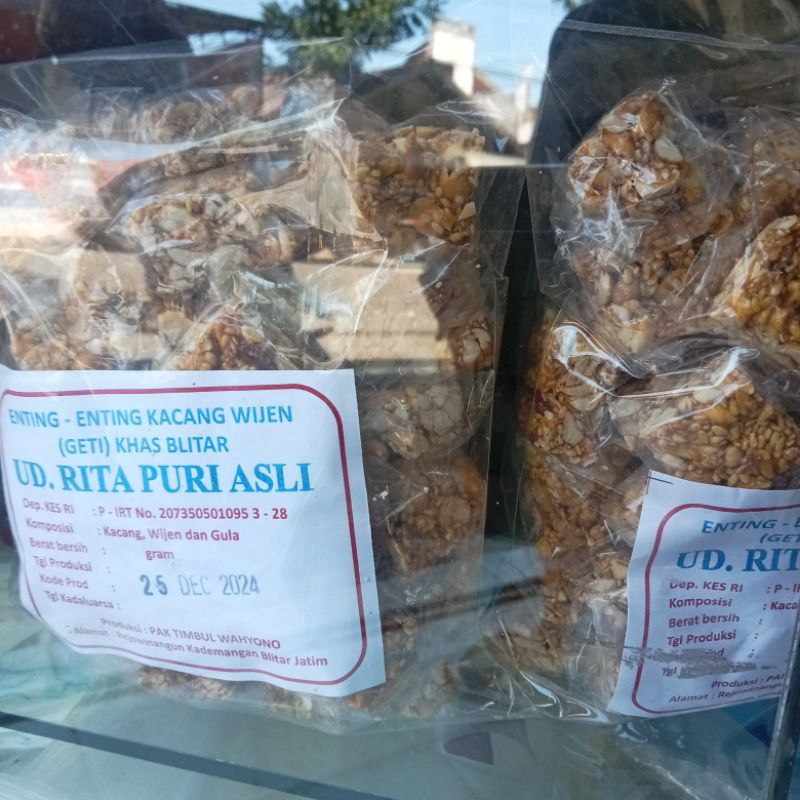 Jual Enting Geti Kacang Wijen Khas blitar Rita Puri Asli | Shopee Indonesia