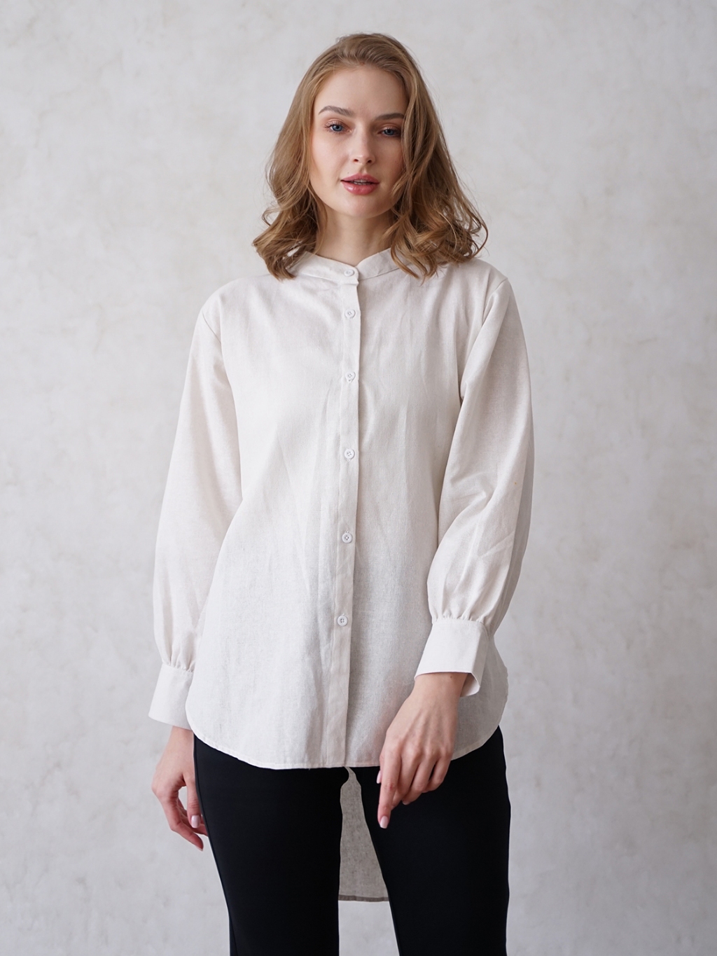 Jual HaymeeIDN - Kemeja Polos Oversize Linen Model Kalong Wanita Atasan ...