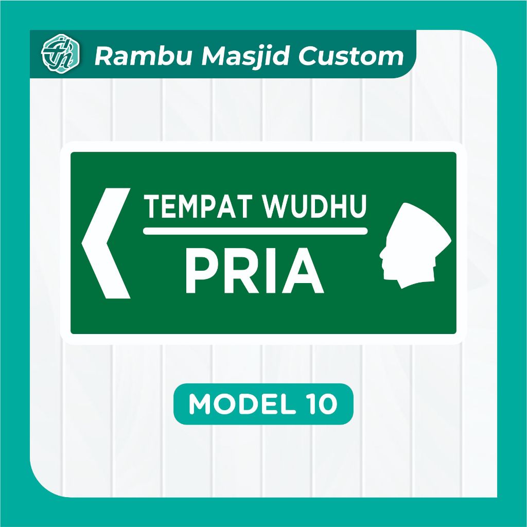 Jual Akrilik/ Rambu/ Sign Masjid Arah Tempat Wudhu- 30cm x 15cm ...