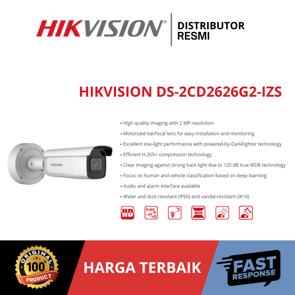 Jual HIKVISION DS-2CD2626G2-IZS 2MP | Shopee Indonesia