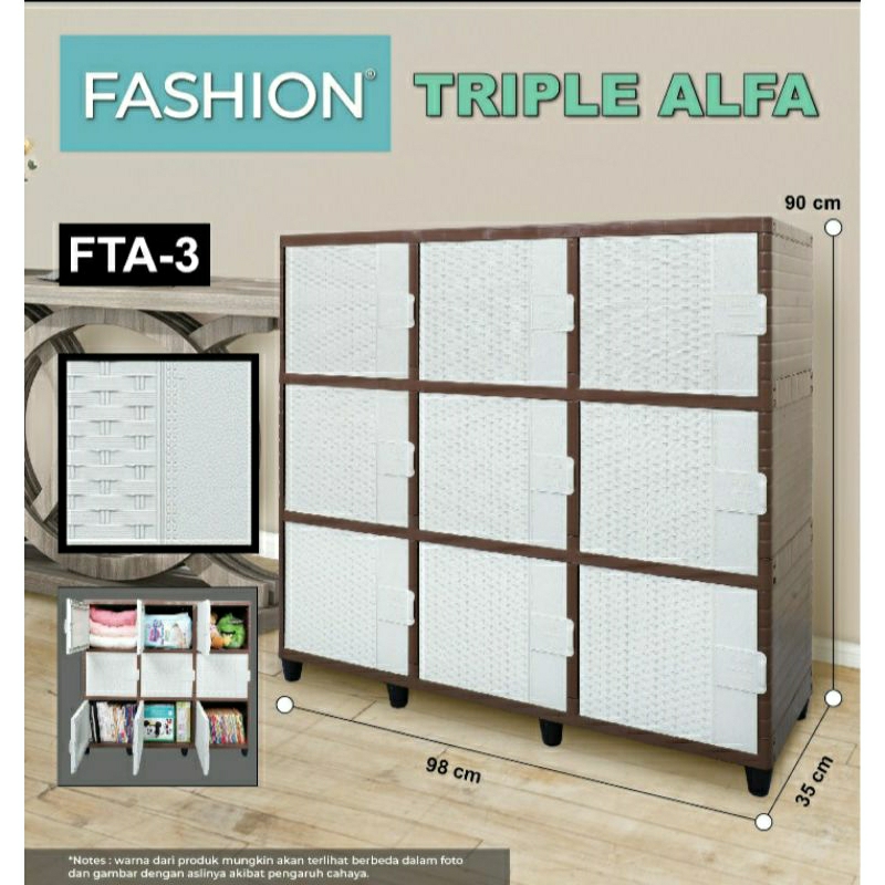 Jual FASHION Triple Alfa Susun 2 3 - Meja Rak TV - Lemari Serbaguna ...