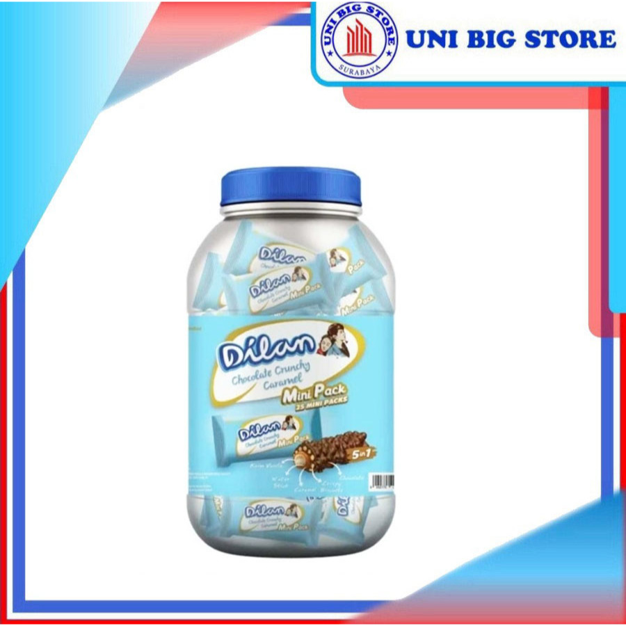 Jual Dilan Crunchy Choco Caramel 5in1 Wafer Roll 25 pcs Toples Cokelat ...