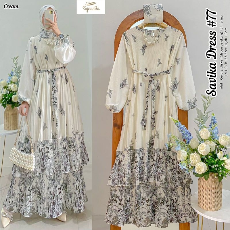 Jual SAVIKA DRESS HIJAB #62 BY SIGNADILA | Shopee Indonesia