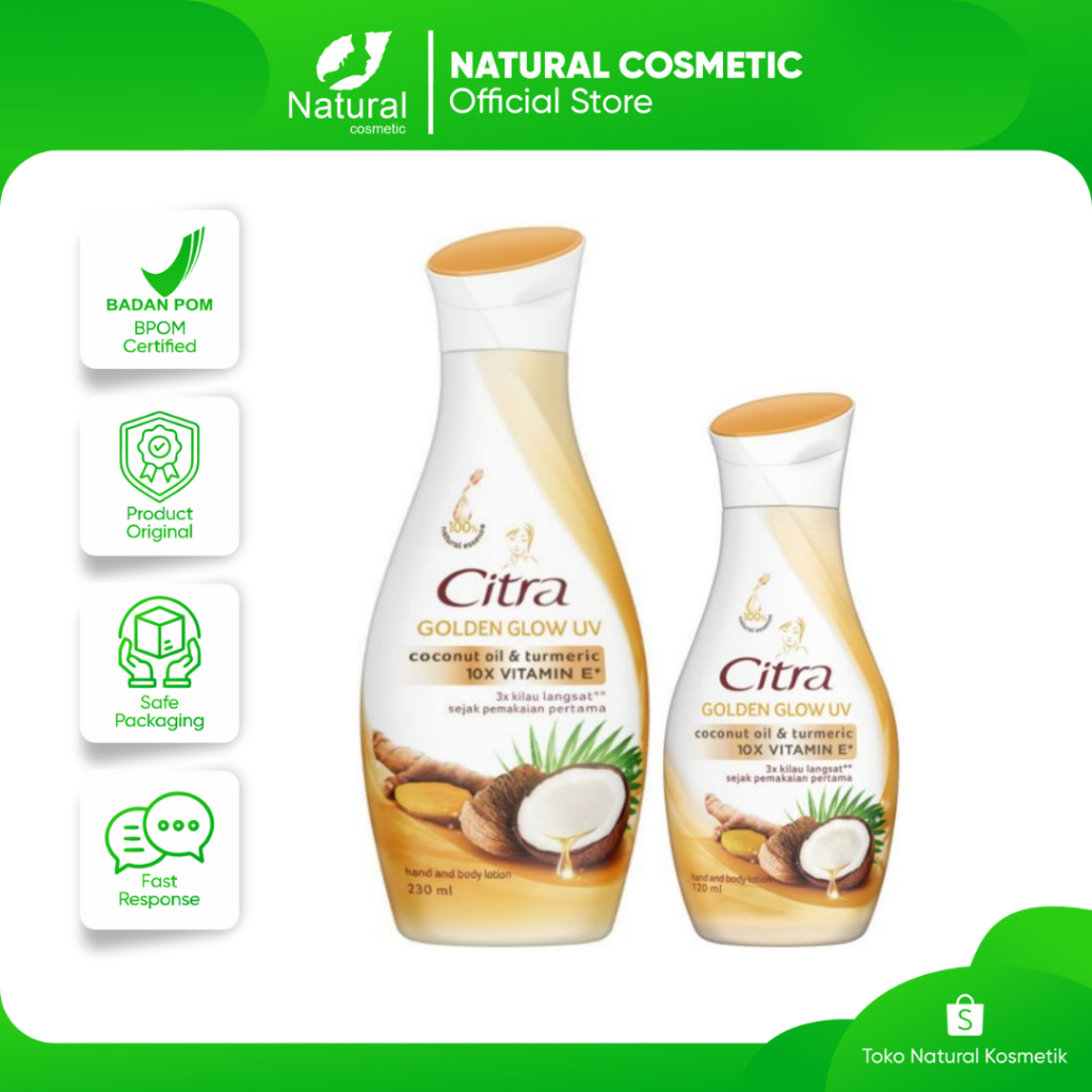 Jual Citra Golden glow UV Hand coconut oil & turmeric 120 ml - 210 ml ...