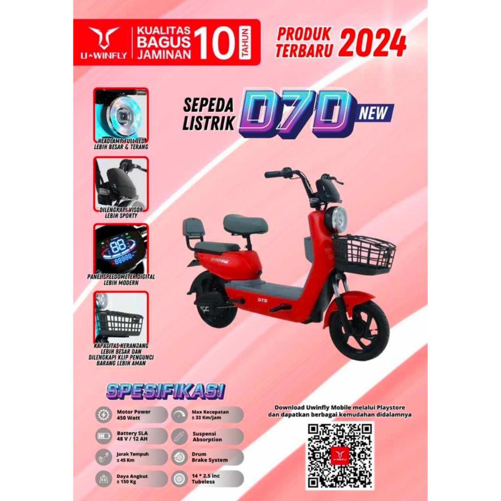 Jual Sepeda Motor Listrik UWINFLY DF 7 / DF7 / DF7S D7S / D7D | Shopee Indonesia