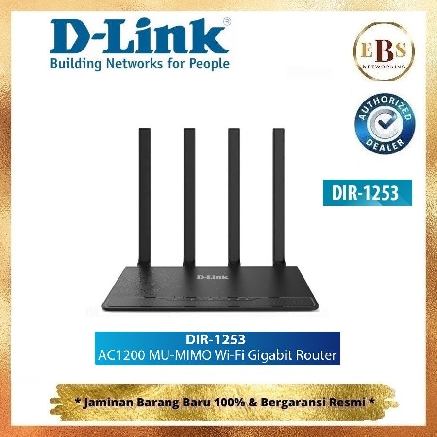 Jual D-Link DIR-1253 Wireless AC1200 MU-MIMO Wi-Fi Gigabit Router DIR1253 | Shopee Indonesia
