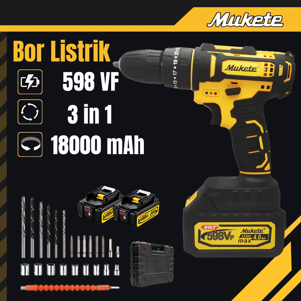 Jual Mukete bor impact bor impact baterai bor batrai baterai bor Set ...