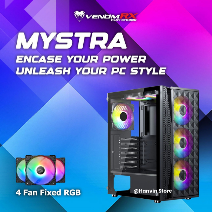Jual Casing VenomRX Mystra + 4 Fan RGB | Shopee Indonesia
