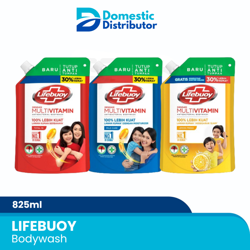 Jual [DISTRIBUTOR] Lifebuoy Sabun Mandi Anti Bakteri 800ml | Kemasan Refill Pouch Varian Mild ...