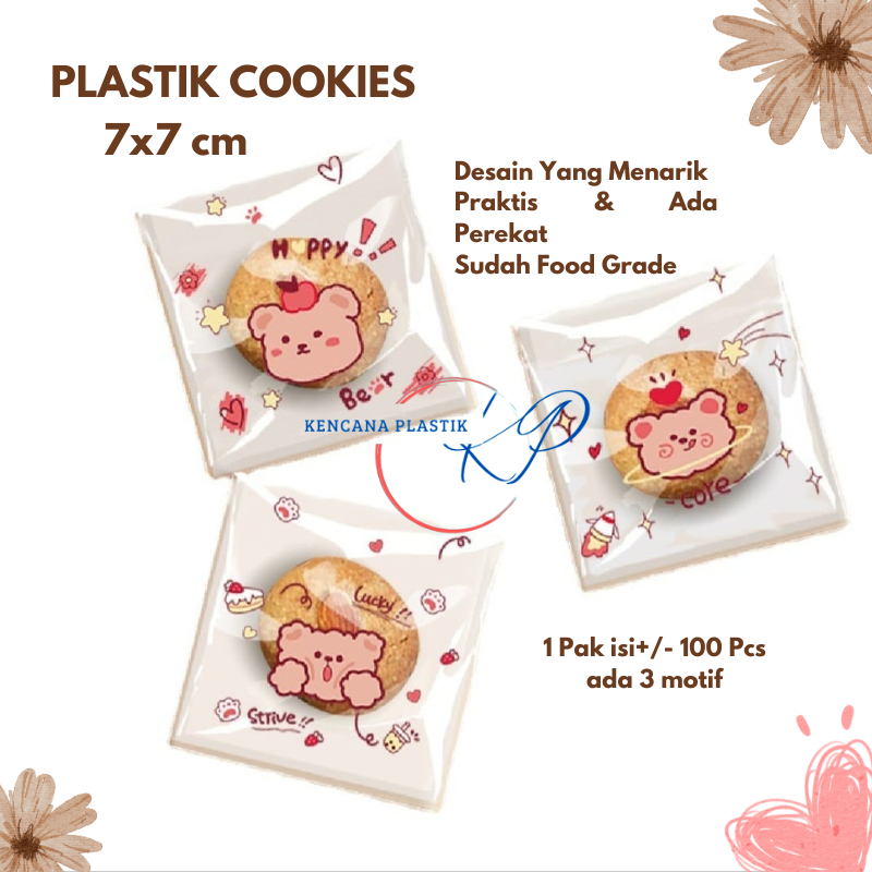 Jual 100 Pcs Plastik Cookies Ukuran 7x7 10x10 l Plastik Opp Motif Lucu ...