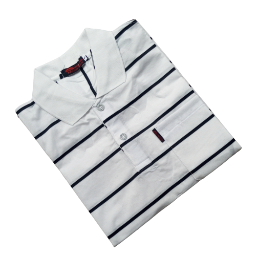 Jual Kaos Kerah Pria Salur Lengan Pendek |Kaos Pria Berkerah Garis-garis | Shopee Indonesia