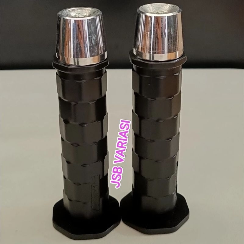 Jual Promo Paket Handgrip + jalu stang pcx cnc crom / black padat bisa ...
