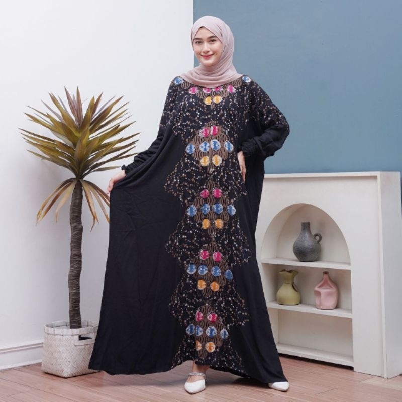 Jual Aktsara Batik - Kaftan Wanita Kaftan Dress Modern Hijab Kaftan Cap ...
