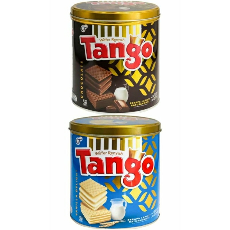 Jual Wafer Tango Coklat Vanilla Kaleng 270 gram Makanan Ringan | Shopee ...