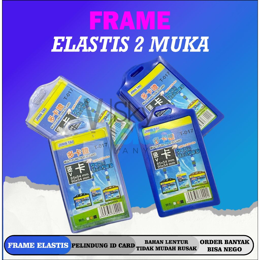 Jual FRAME ELASTIS 2 MUKA BISA UNTUK 2 KARTU/TEMPAT ID CARD | Shopee ...