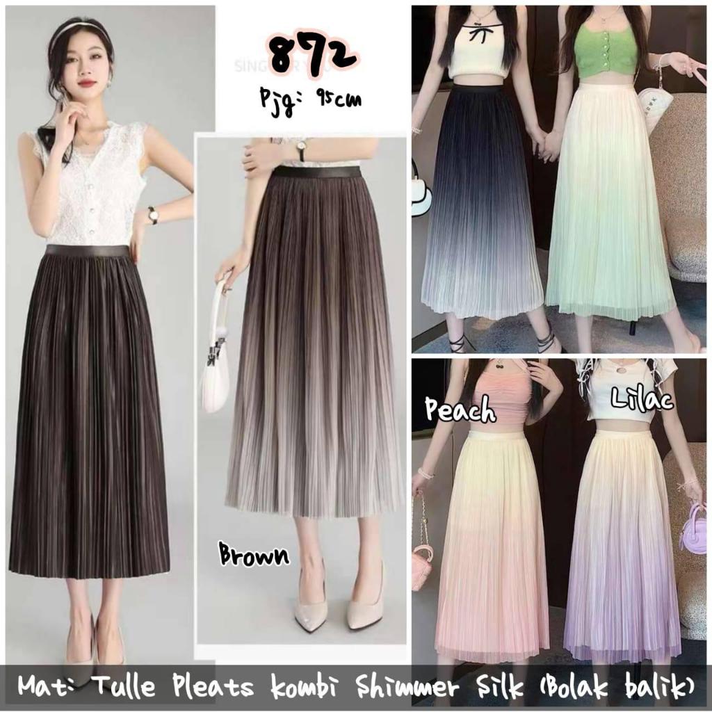 Jual ROK PLEADS SHIMER GRADASI WARNA TWO TONE COLOR MODEL ROK PLEADS ...