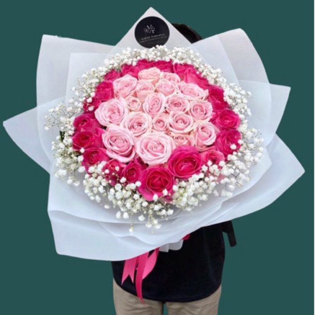 Jual 50 Stem Round Roses Bouquet | Buket bunga Bulat | buket bunga ...