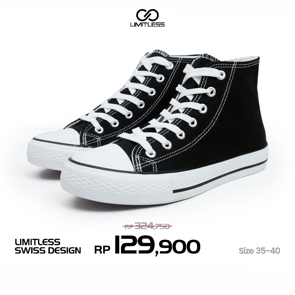 Jual LIMITLESS Sepatu Sneakers Wanita Kanvas TYLOR Sneaker Cewek ...