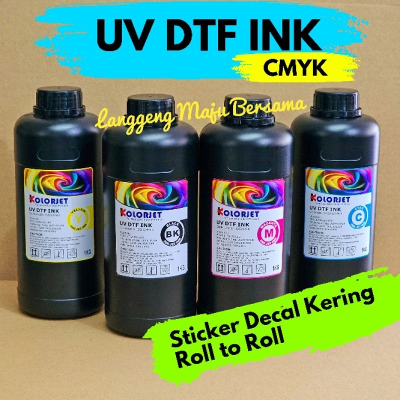 Jual Tinta UV DTF Roll to Roll Sticker Decal kering Epson i3200/ XP600 ...
