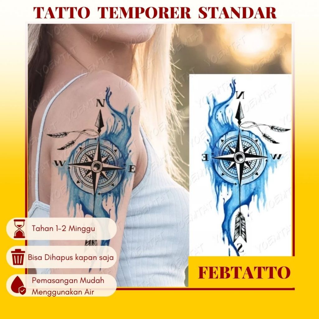 Jual Tato Temporer Ukuran 21cmx11cm Tato Lengan Tato Dada Tato tangan ...